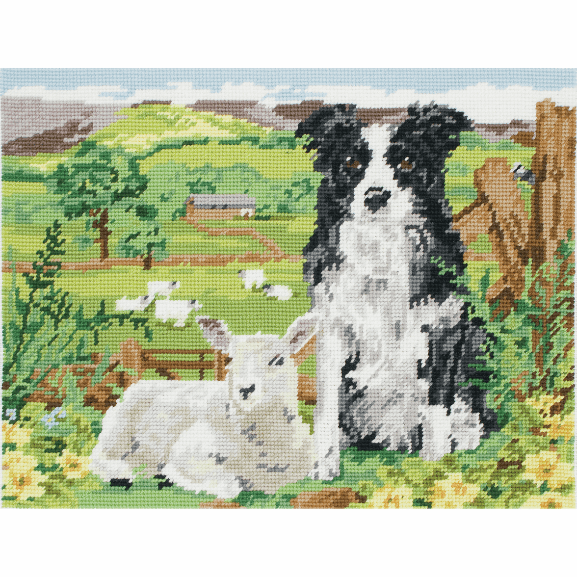 Tapestry Kit: Border Collie and Lamb — JohnsonCrafts